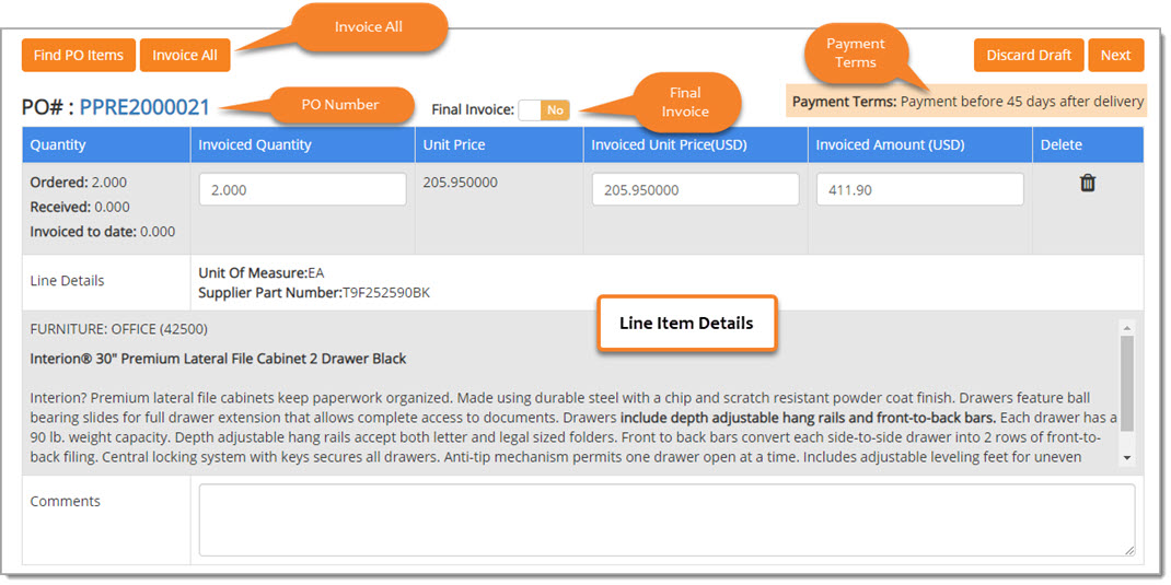 Invoice - Header Information