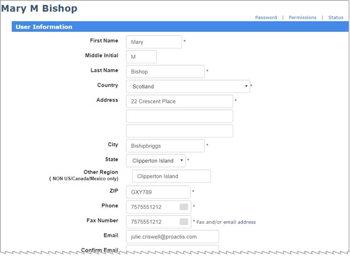 Edit Existing User
