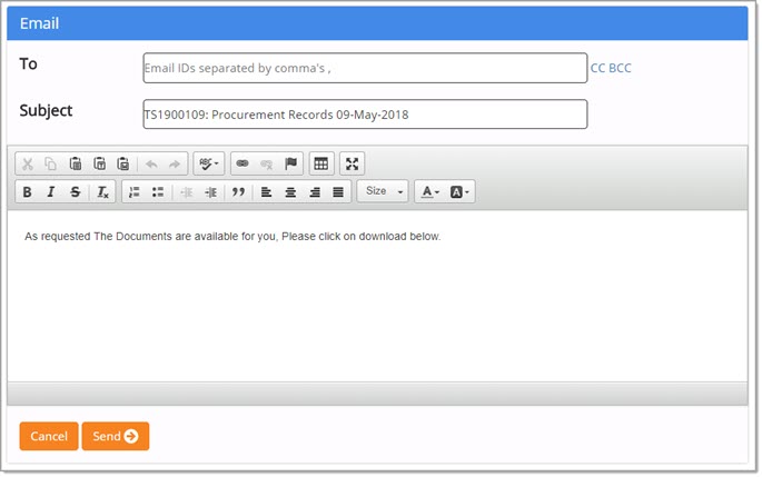 Generate Procurement Profile