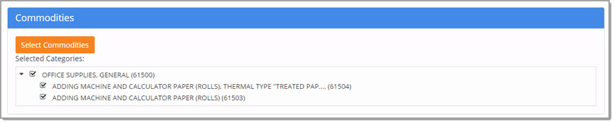 Contract Header - Commodities