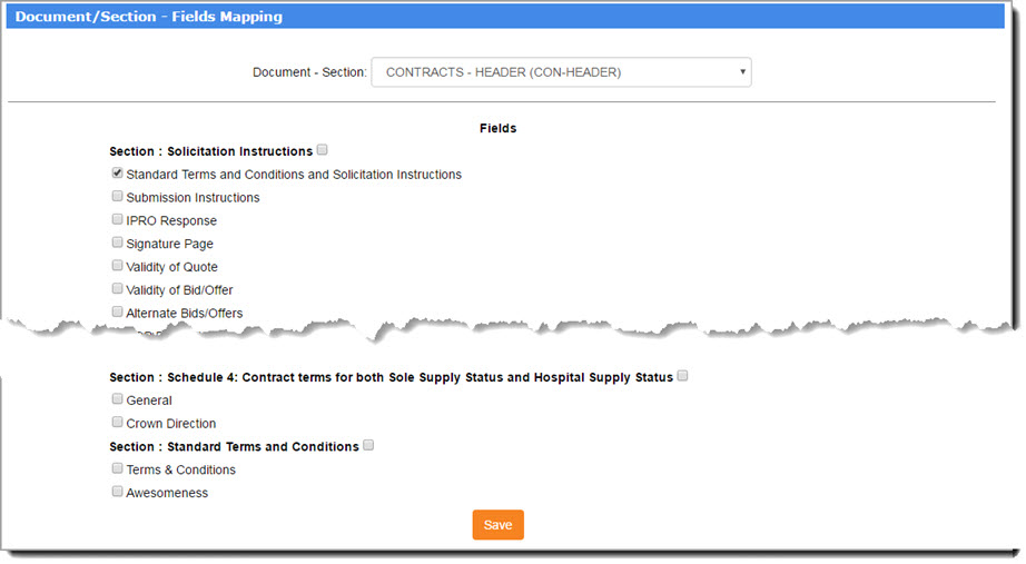 Document Field Mapping