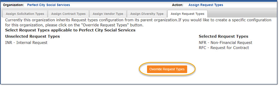 Assign Request Types