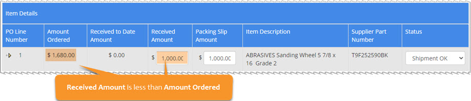 Receipt Entry