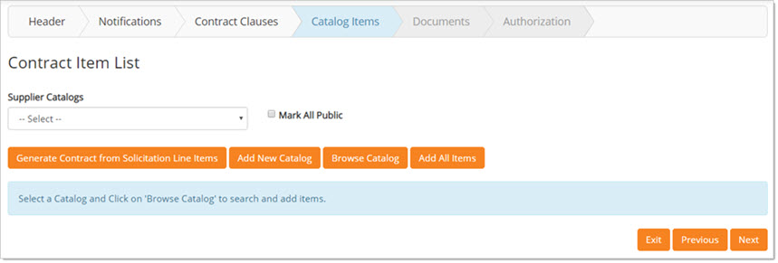 Generate Contract from Solicitation Line Items